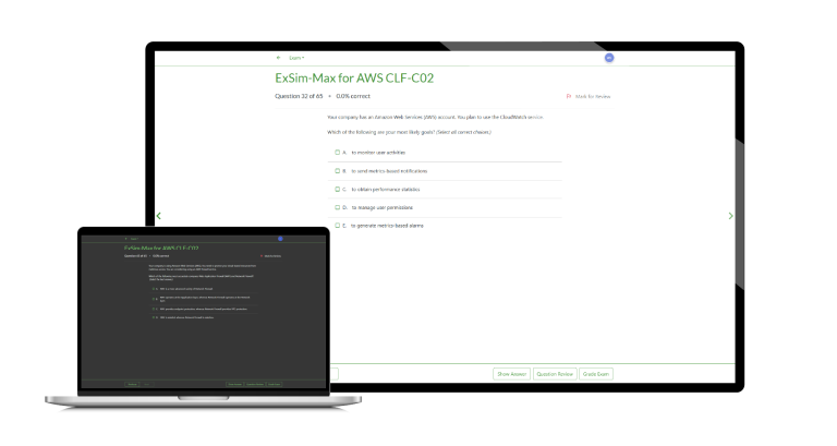 ExSim-Max for AWS CLF-C02 – Network Simulator – IT Practice Exams ...